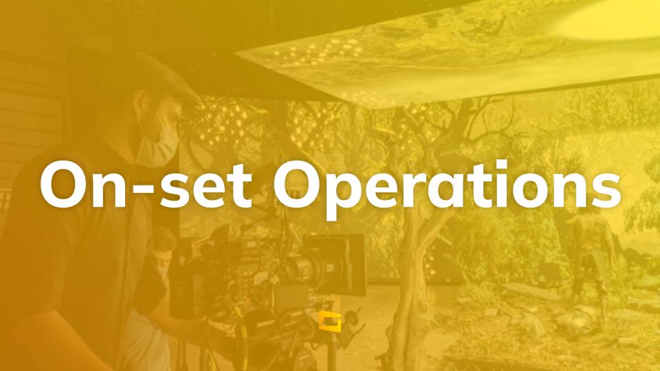 On-set Operations in Virtual Production
