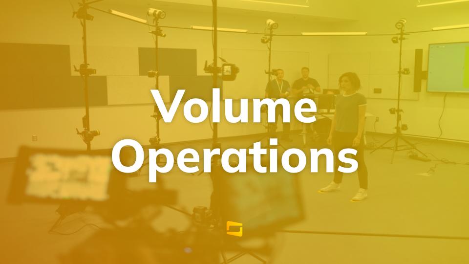 Volume operations in Virtual Production