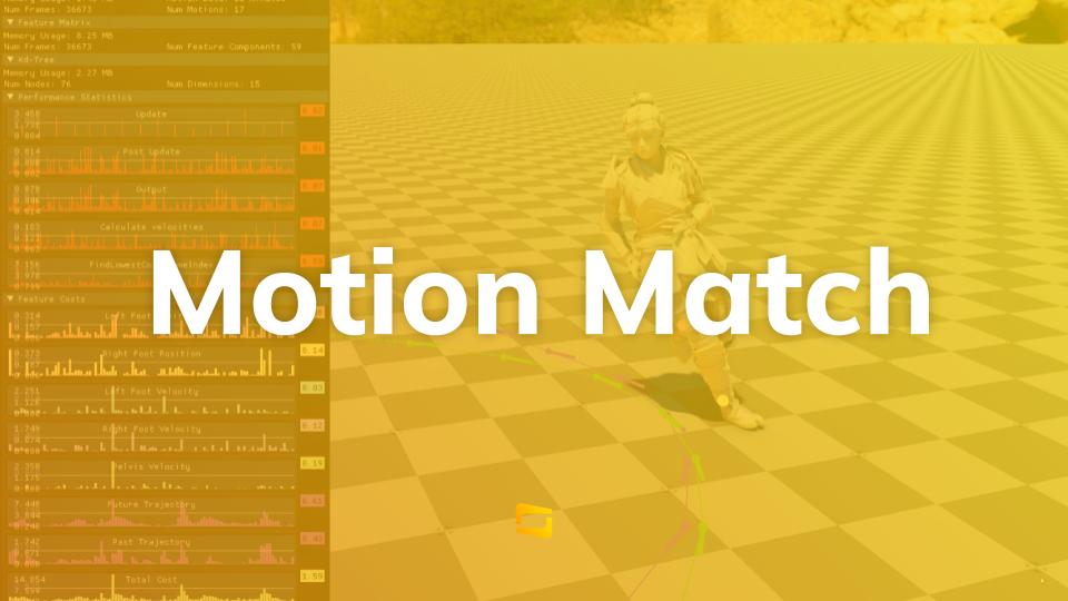Motion match in Virtual Production