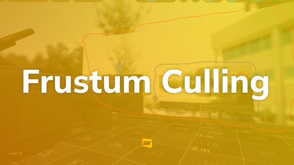 Frustrum culling in Virtual Production