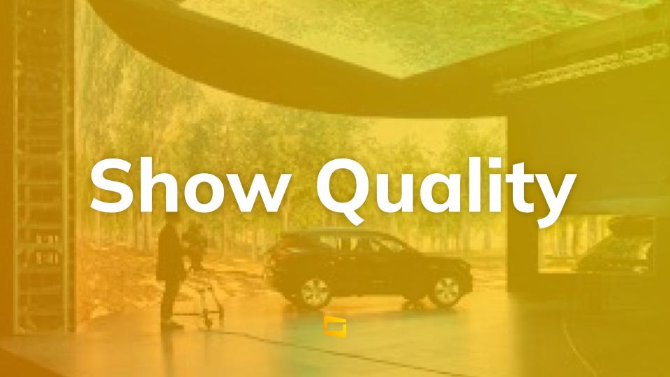 Show quality in Virtual Production